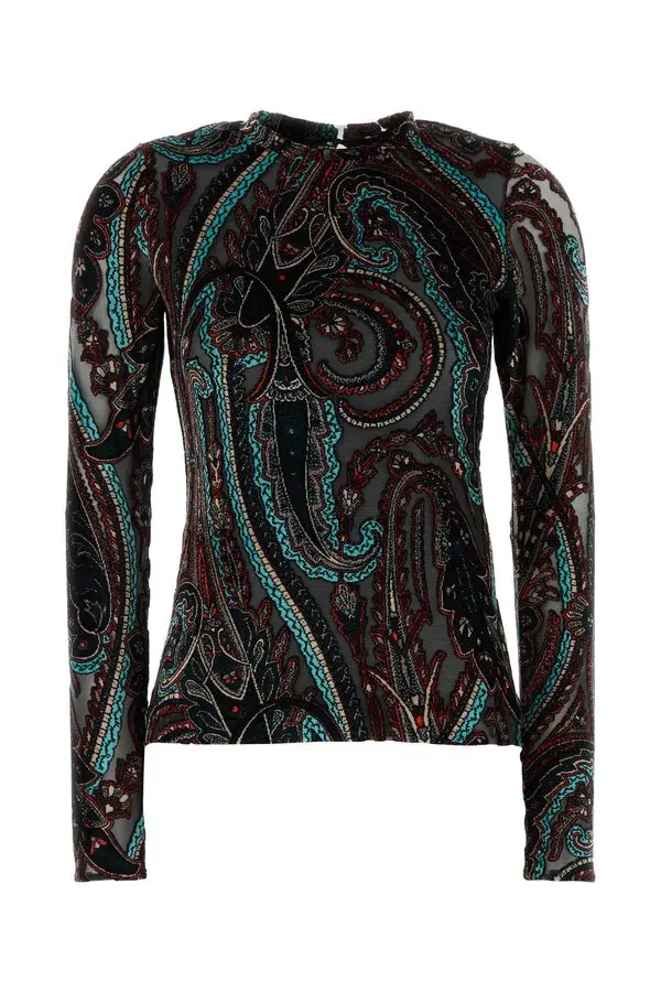 Etro Embroidered Jacquard Top - Multicolor