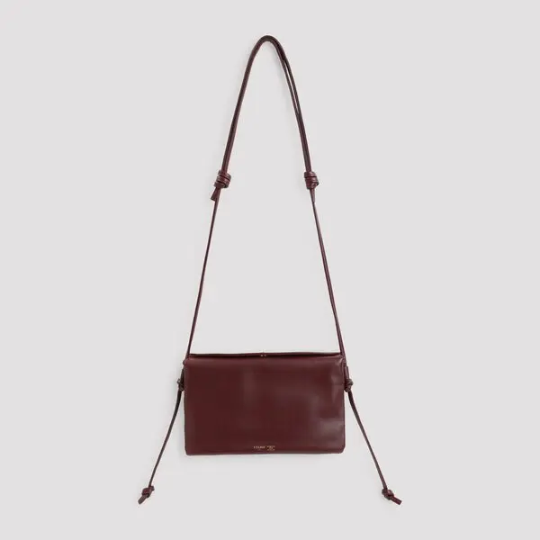 Celine Burgundy Trio Shoulder Bag