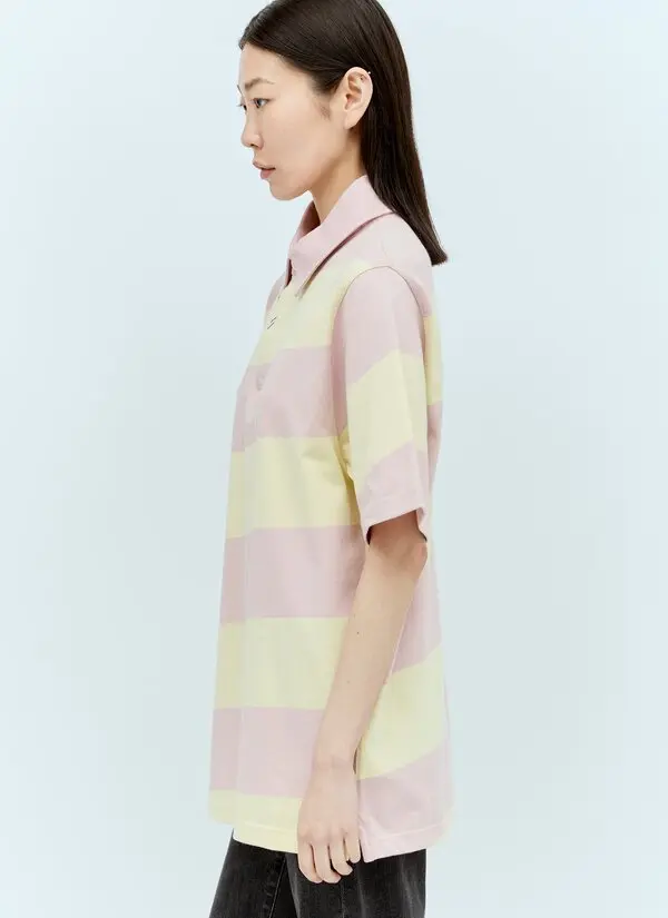 Burberry Striped Ekd Polo Shirt - Pink