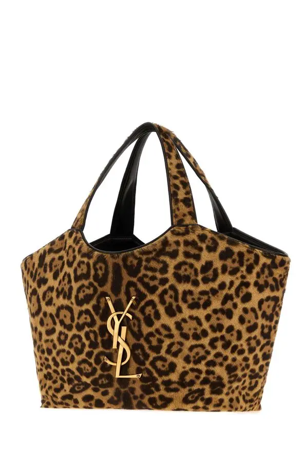 Saint Laurent Printed Calf Hair Medium Icare Shopping Bag