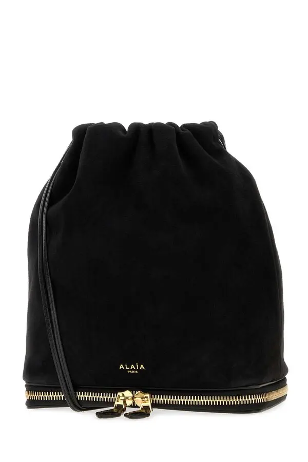 Alaïa Suede Le Pochon Bucket Bag