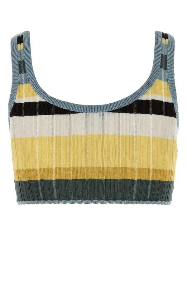 Alaïa Embroidered Stretch Viscose Blend Tank Top