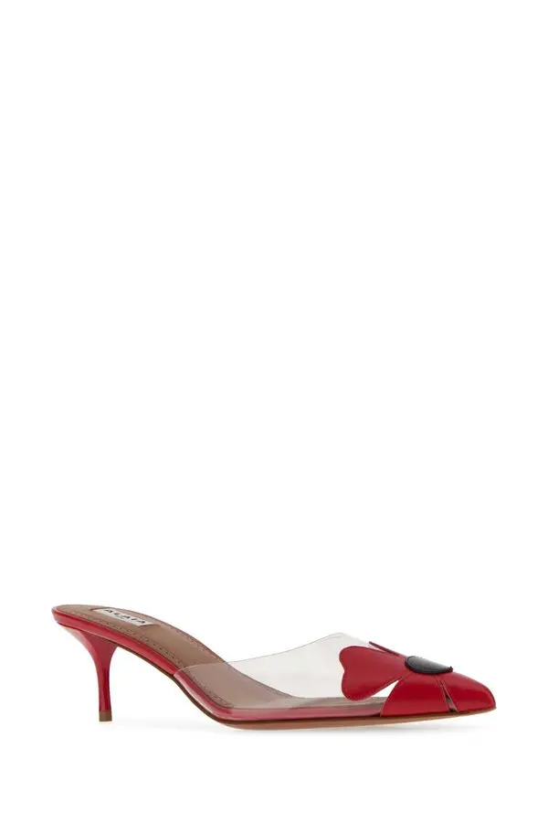 Alaïa Pvc And Leather Bloom Mules - Multicolor