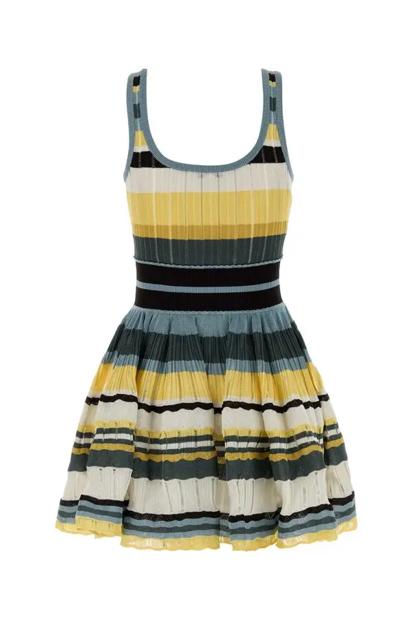 Alaïa Embroidered Viscose Mini Dress