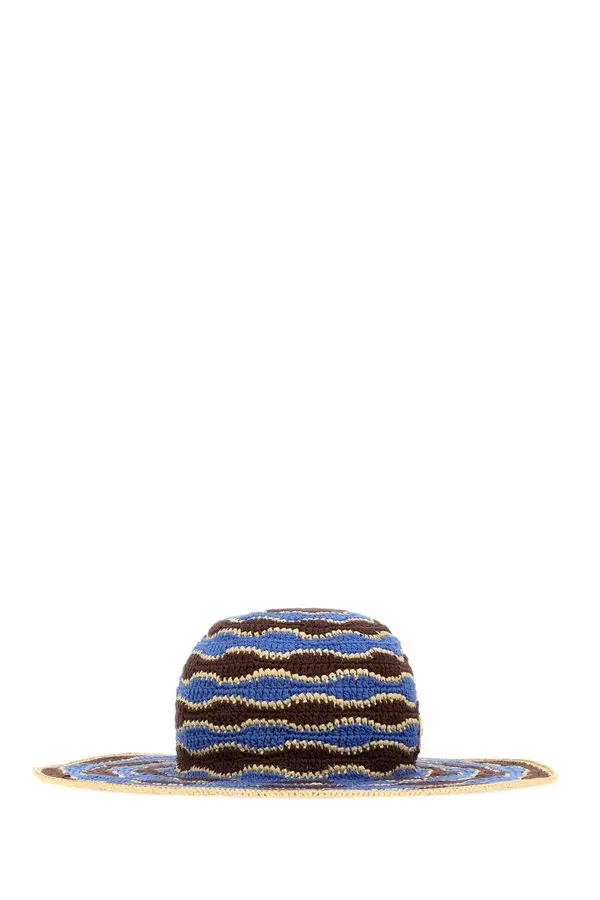 Fendi Embroidered Crochet Hat