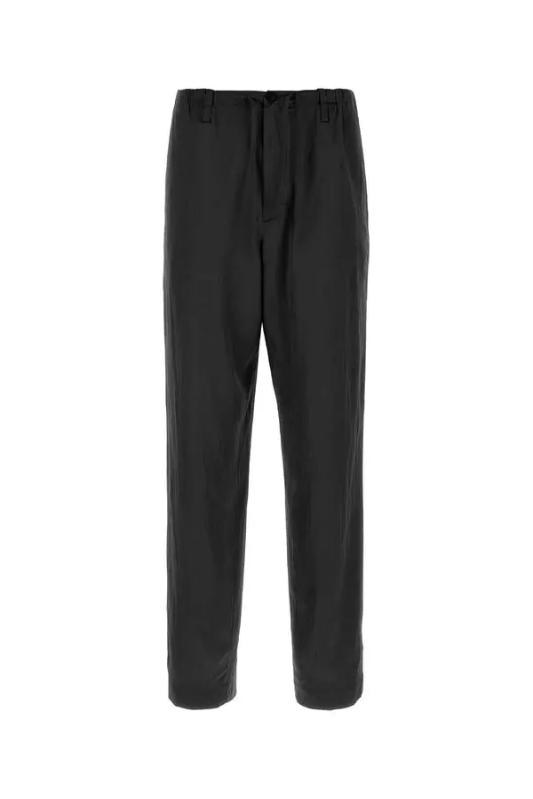 Dries Van Noten Satin Penny Pant - Black