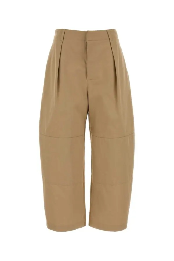 Loewe Beige Cotton Wide-leg Pant - Brown
