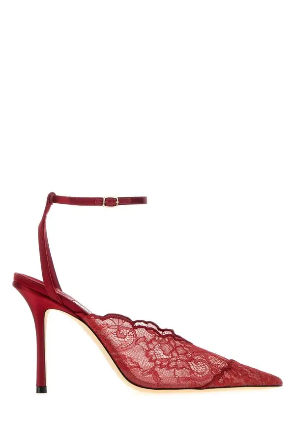 JIMMY CHOO Lace Faiz Pumps - Red