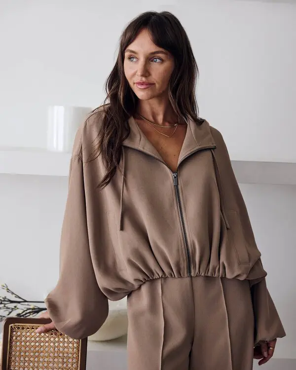 Splendid Jolene Hooded Jacket - Wicker