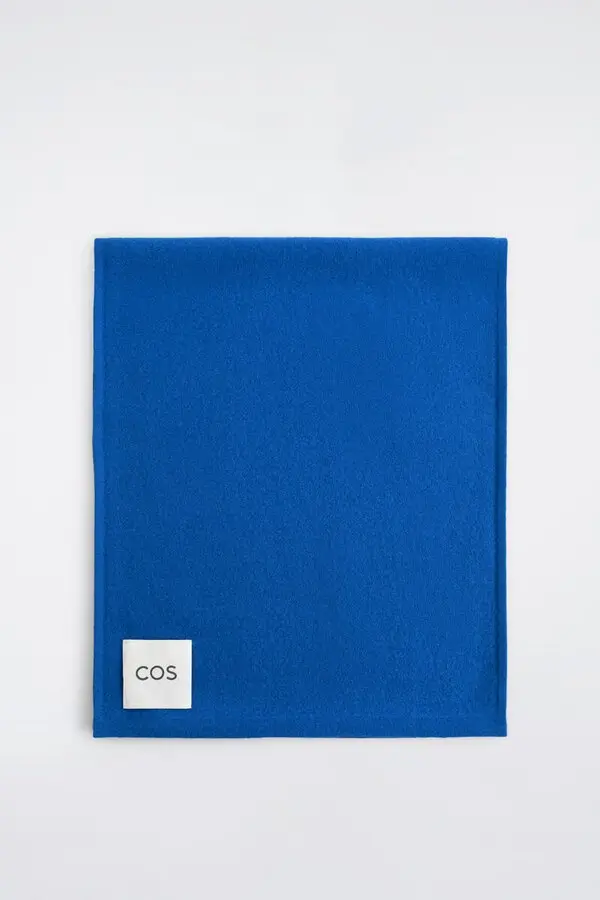 Cos Boiled Wool Scarf - Blue