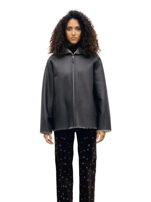 Gerard Darel Fani Hooded Zip Front Coat - Cinnamon