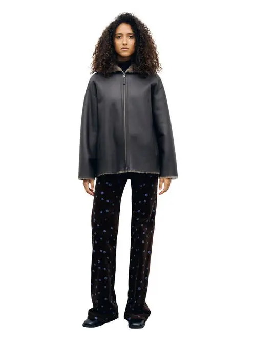 Gerard Darel Fani Hooded Zip Front Coat