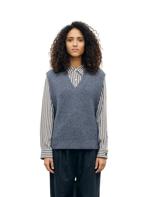 Gerard Darel Renia V-neck Side-button Knit Vest