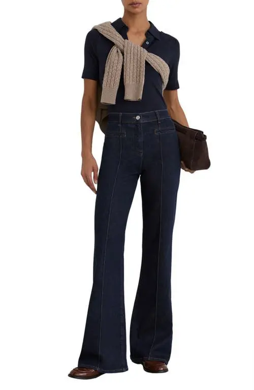 REISS Claude Pintuck Flare Jeans