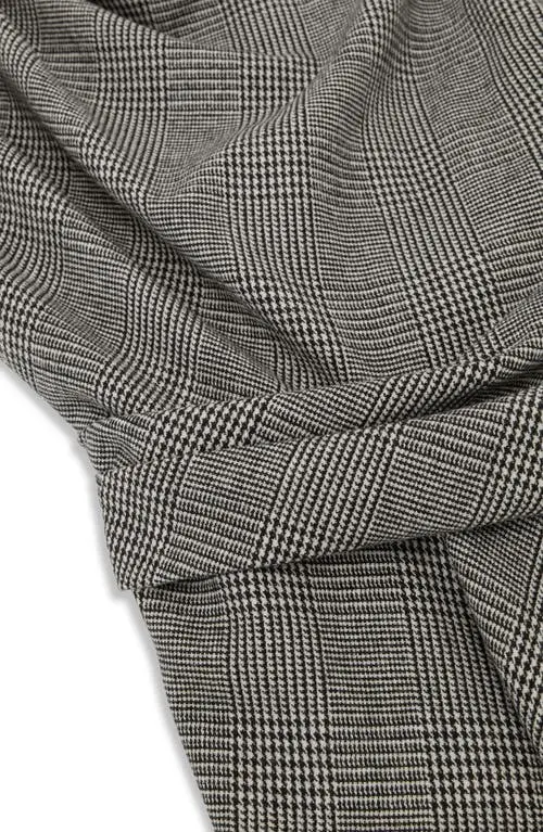 REISS Clara Wool Blend Check Midi Dress
