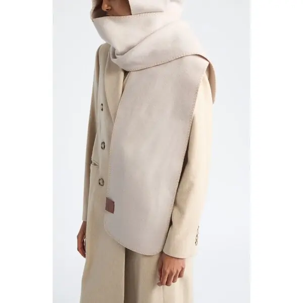 Ruslan Baginskiy Wool Felt Hooded Scarf - Beige