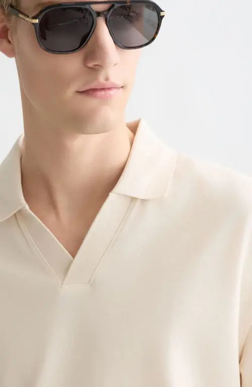 Scotch & Soda Relaxed Fit Cotton Piqué Polo - Eggnog