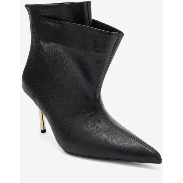 PROLOGUE SHOES Meja Pointed Toe Stiletto Boot - Black
