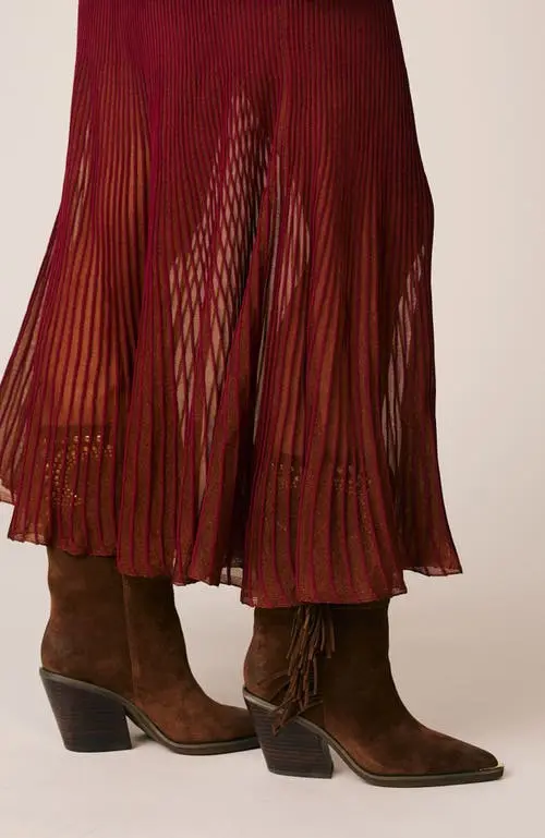 ALMA EN PENA Semi-transparent Metallised Skirt