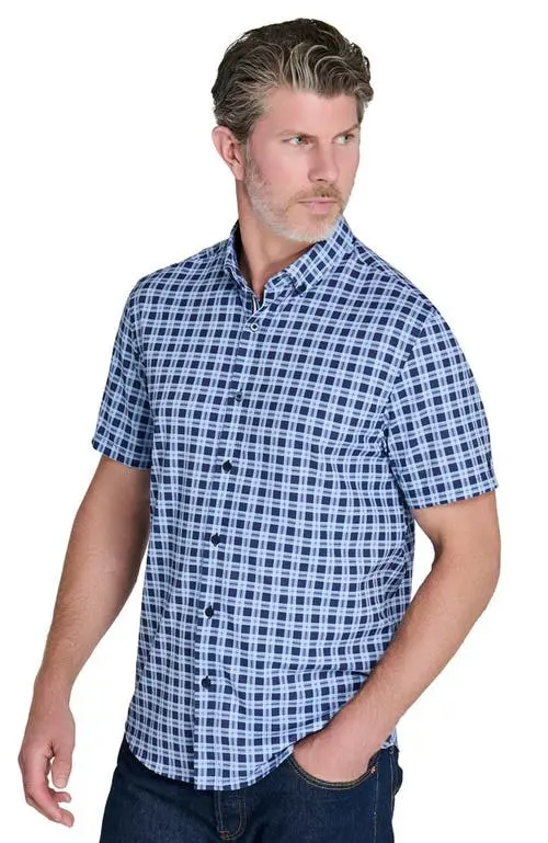 BROOKLYN BRIGADE Borough Check Performance Shirt - Navy/blue
