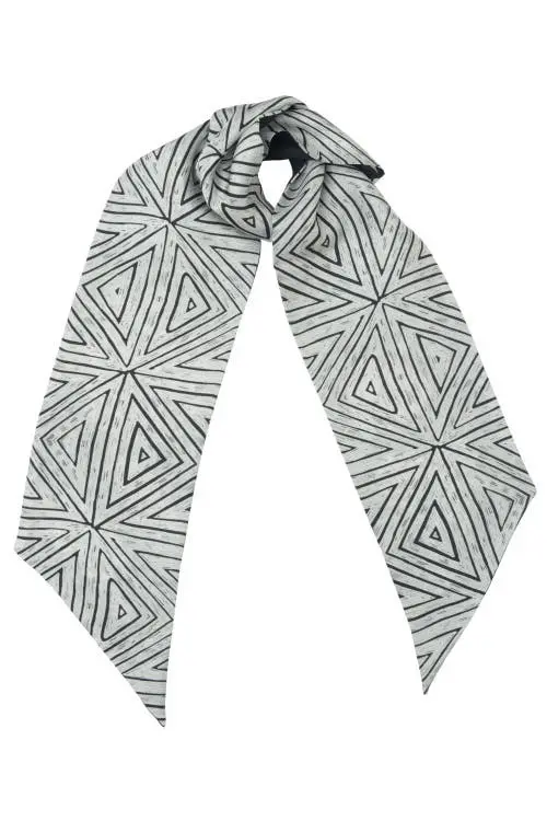 ELIZABETTA Martaskinny Silk Scarf - Black