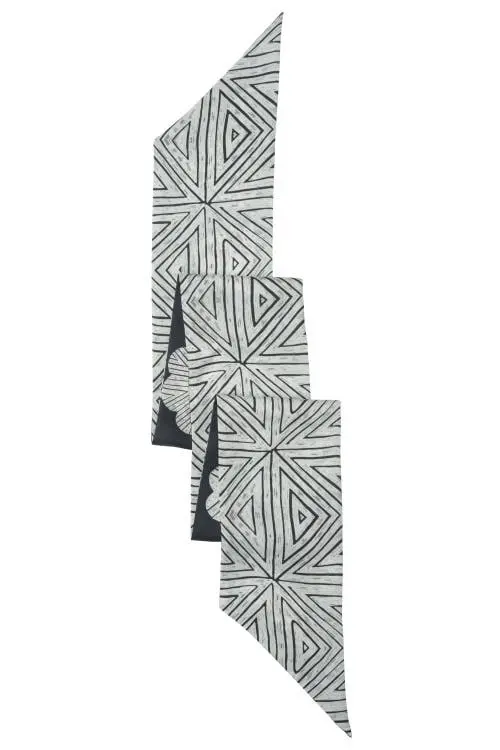 ELIZABETTA Martaskinny Silk Scarf - Black