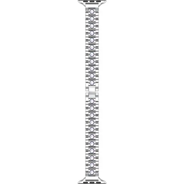 POSH TECH Goldie Faux Pearl Apple Watch® Bracelet Watchband - Silver