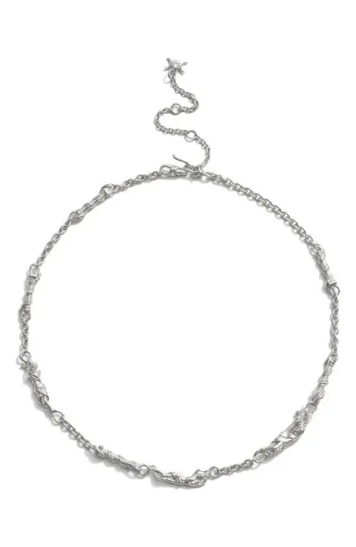 AWE INSPIRED Nocturne The Fates Lab Grown Sapphire Necklace - Silver