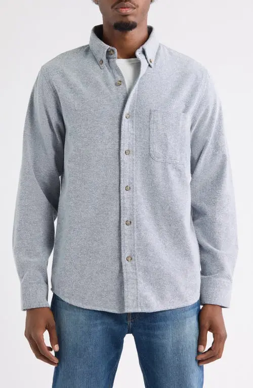 SCHOTT Brushed Twill Button-down Shirt - Blue