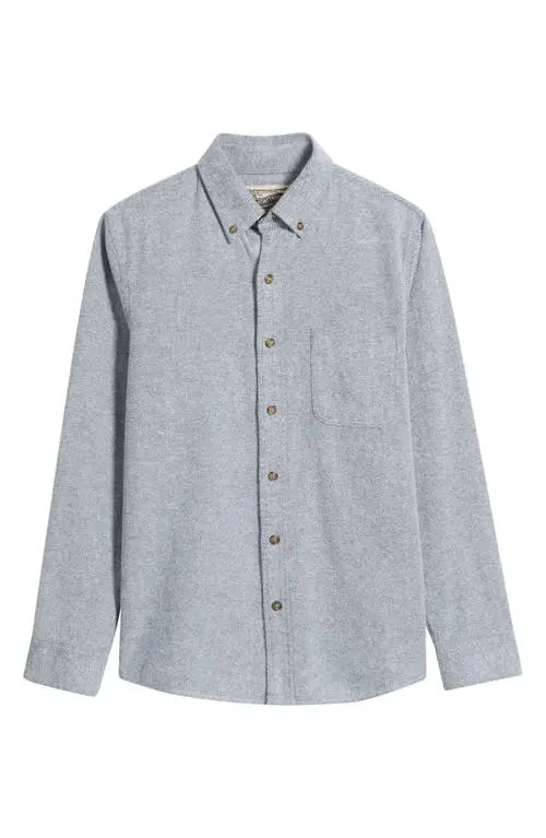 SCHOTT Brushed Twill Button-down Shirt - Blue