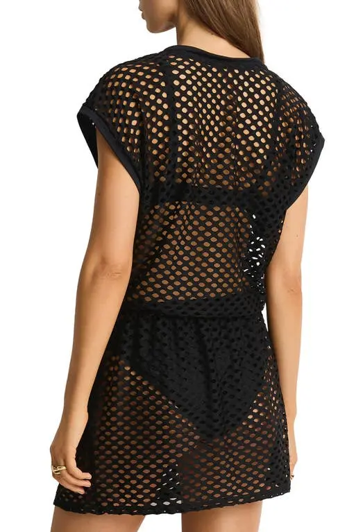 SEA LEVEL Mesh Cover-up Dress