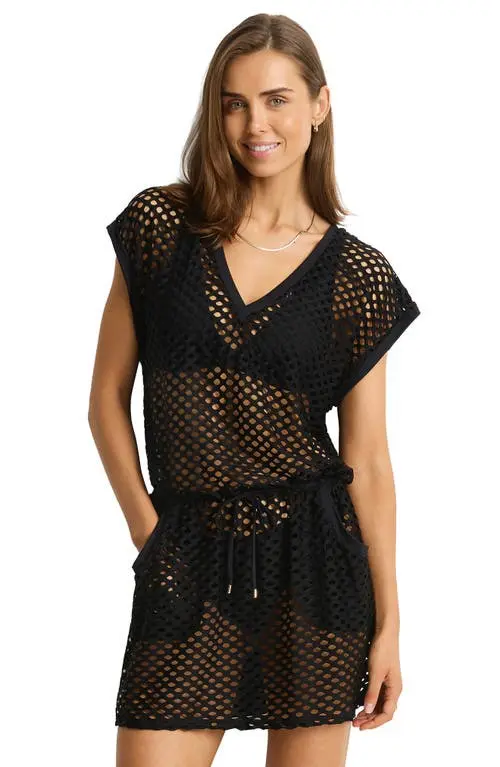 SEA LEVEL Mesh Cover-up Dress