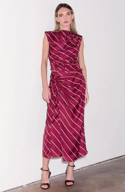 CIEBON Nelly Stripe Midi Skirt