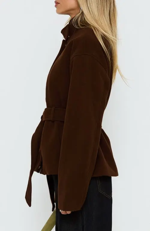 Princess Polly Tameeka Stand Collar Coat