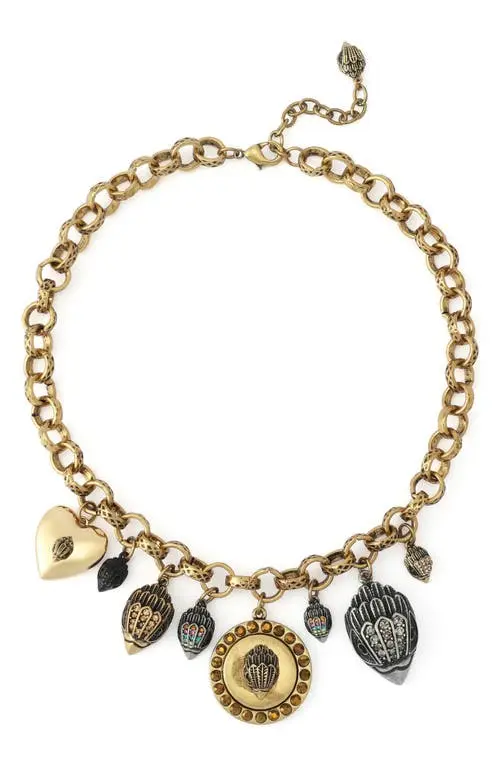 Kurt Geiger Charm Bib Necklace - Tritone