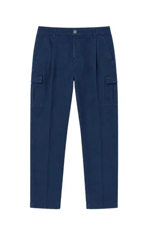 BROOKLYN BRIGADE Camden Pleated Cargo Pants - Navy