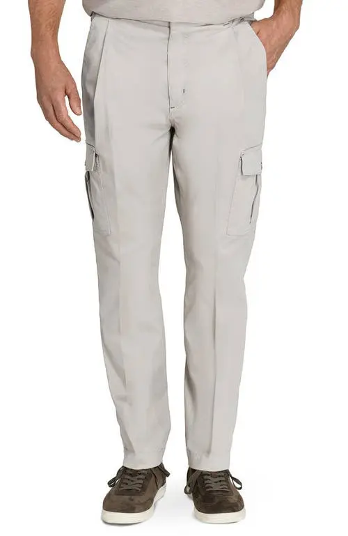 BROOKLYN BRIGADE Camden Pleated Cargo Pants - Stone