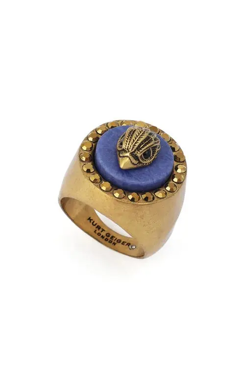 Kurt Geiger Eagle Signet Ring - Blue
