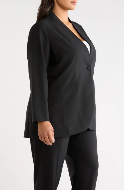 Eileen Fisher Stand Collar Wool Blazer
