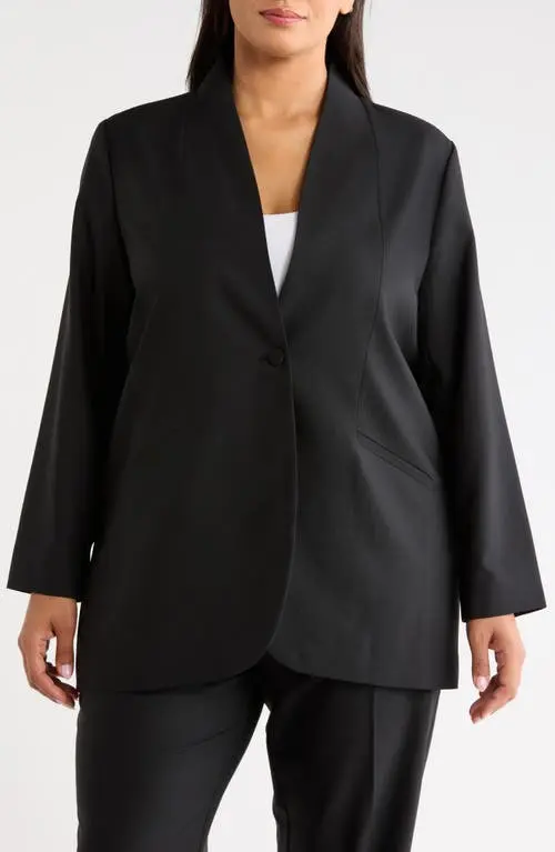 Eileen Fisher Stand Collar Wool Blazer