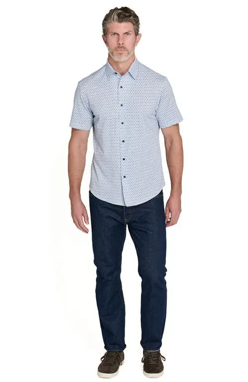 BROOKLYN BRIGADE Diamond Shadow Luxe Cross Dyed Knit Short Sleeve Shirt