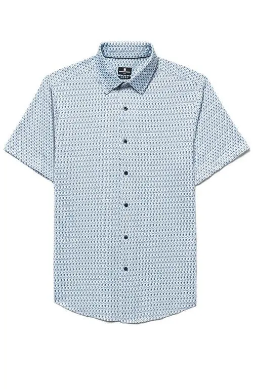 BROOKLYN BRIGADE Diamond Shadow Luxe Cross Dyed Knit Short Sleeve Shirt