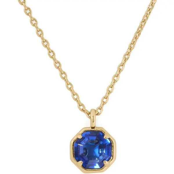 Kate Spade New York Opulence Octagon Stone Pendant Necklace - Blue