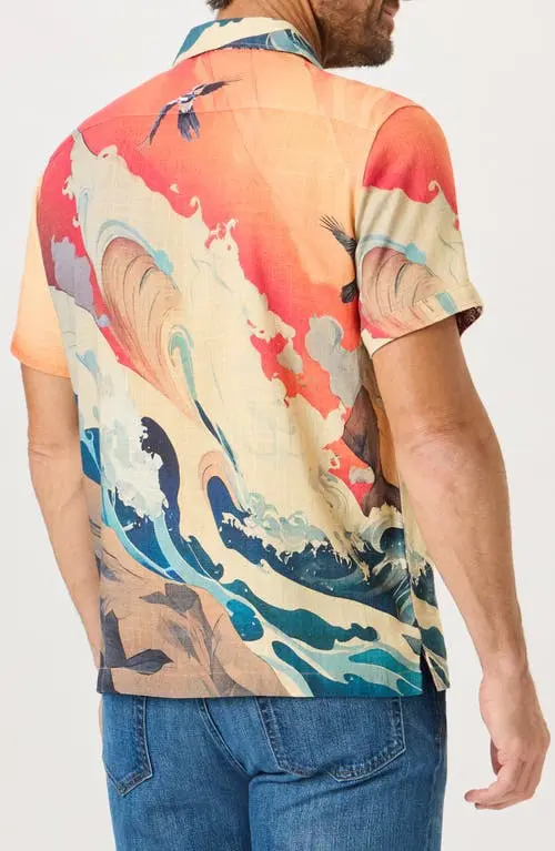 Robert Graham Bushido Embroidered Short Sleeve Camp Shirt
