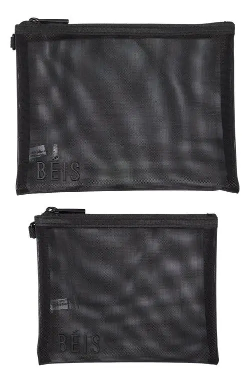 BEIS The Mesh Pouch Duo - Black