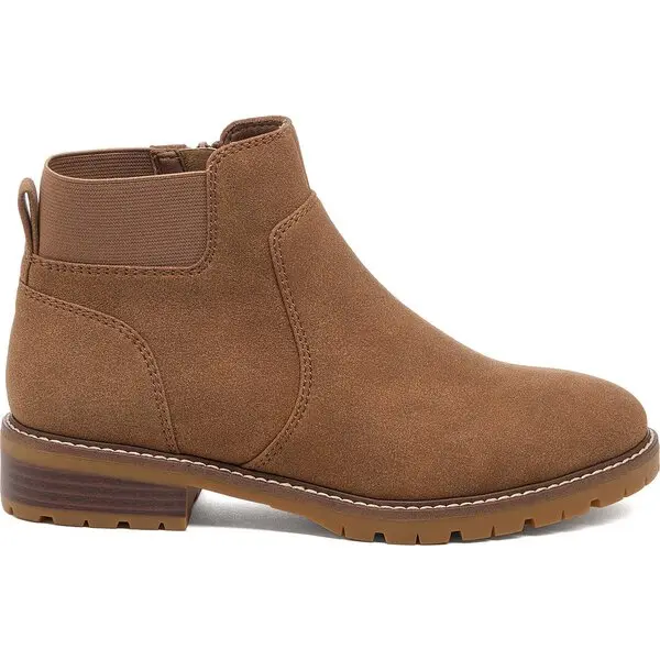 ROCKET DOG Noelani Faux Suede Side Zip Bootie - Walnut