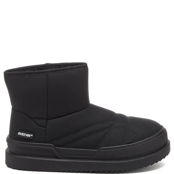 ROCKET DOG Ryder Faux Suede Platform Slipper Boots - Black