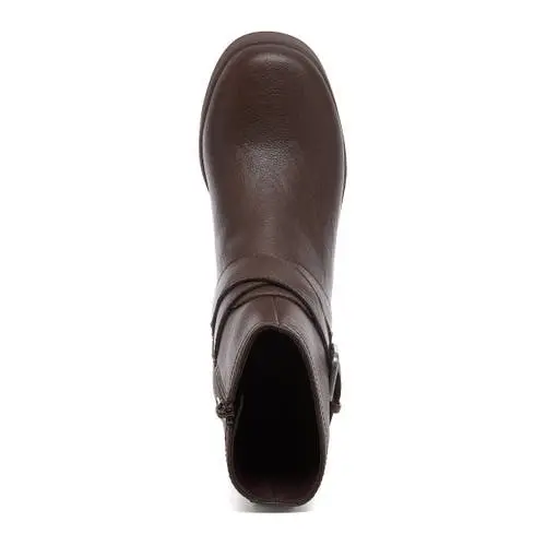 ROCKET DOG Jimmy Faux Leather Buckle Strap Wedge Boots - Dark Brown