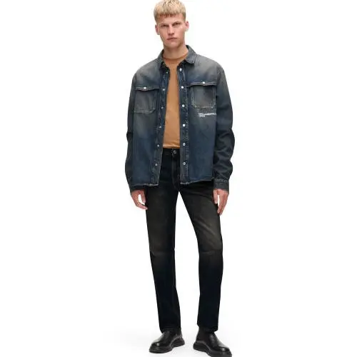 Karl Lagerfeld Faded Tapered Jeans