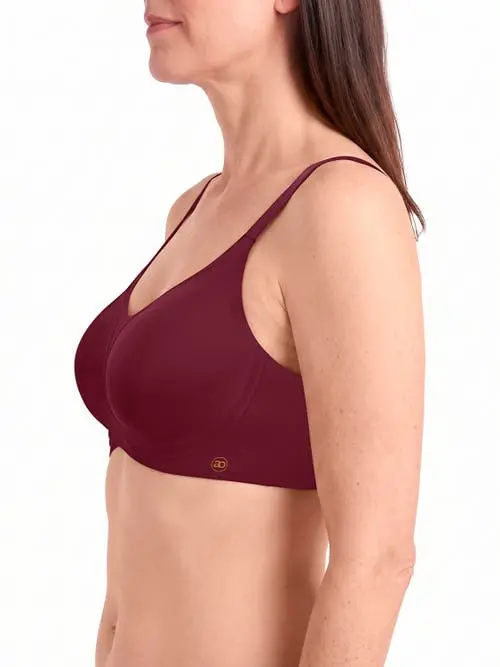 AMOENA Wave Wire-free Pocketed Mastectomy Bra - Ruby Red
